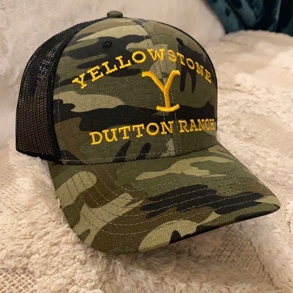 Yellowstone | Accessories | Yellowstone Dutton Ranch Camo Trucker Hat ...